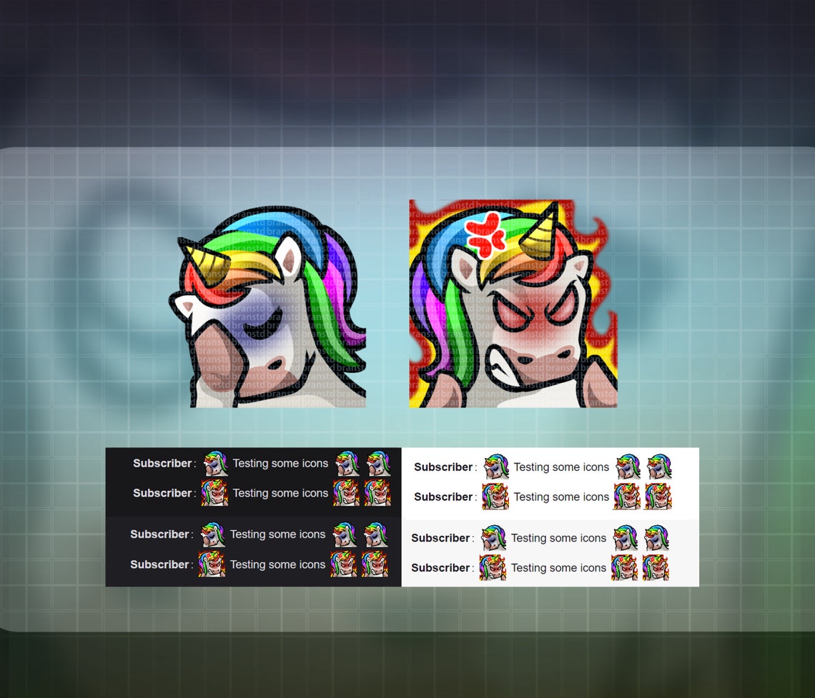 6x Unicorn Emotes Unicorn Twitch Emotes Twitch Emotes - Etsy