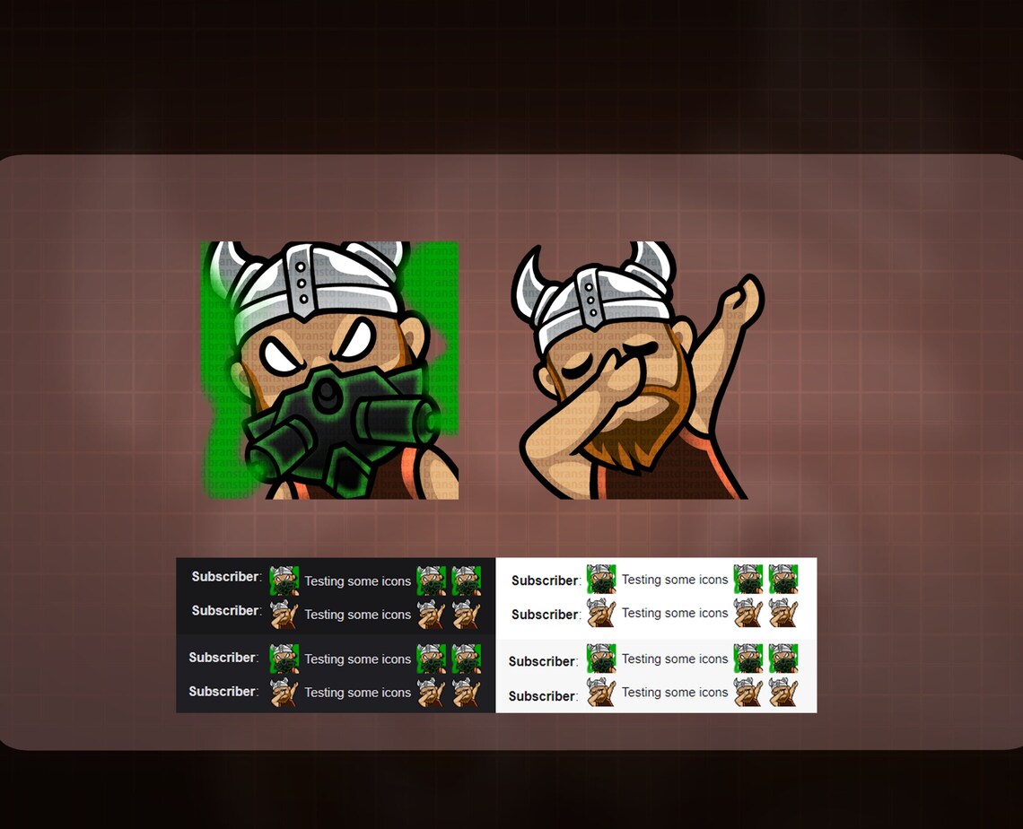 8x Viking Twitch Emotes Viking Twitch Emotes Warrior - Etsy