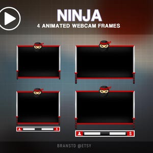 Ninja Stream Package: Animated Twitch Overlay Screens (digital Download ...