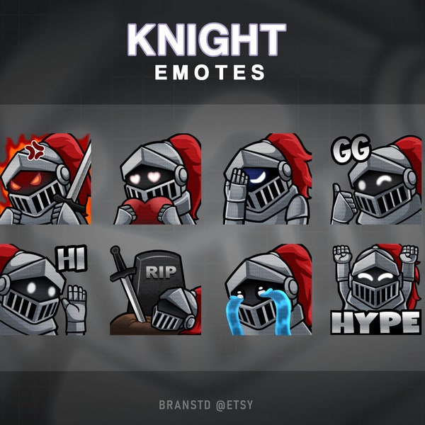 Knight Twitch Emotes - Etsy