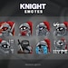 8x Knight Twitch Emotes - Crusader Twitch Emotes - Warrior Twitch ...