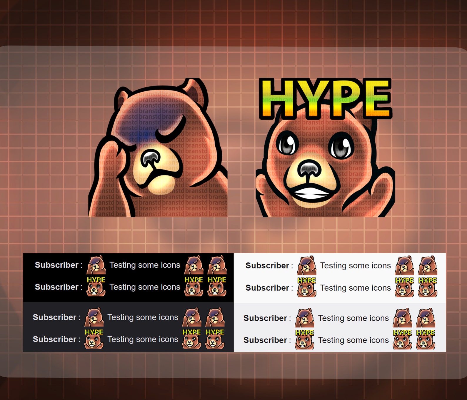 8x Grizzly Bear Emotes Bear Twitch Emotes Twitch Emotes - Etsy Australia