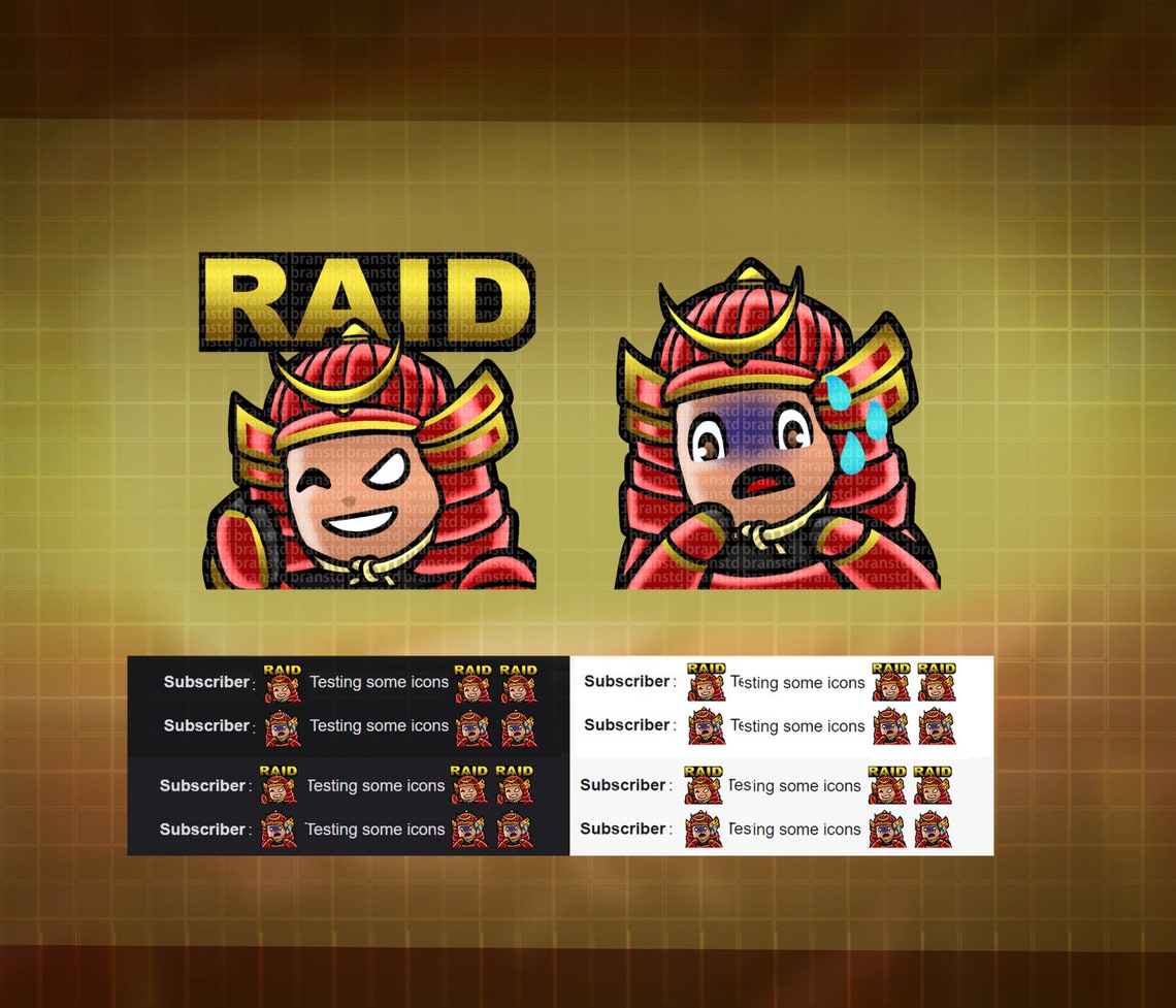 8x Samurai Twitch Emotes Samurai Twitch Emotes Warrior - Etsy