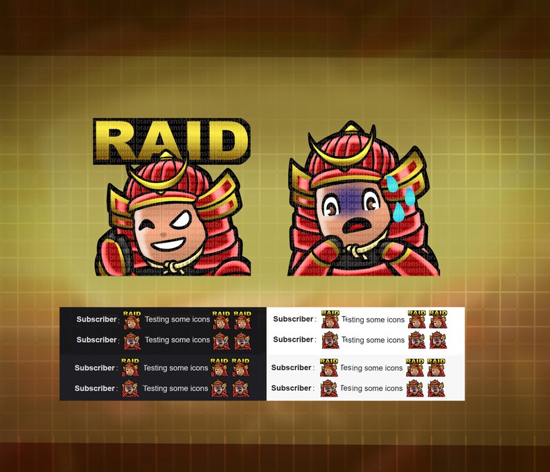 8x Samurai Twitch Emotes Samurai Twitch Emotes Warrior - Etsy