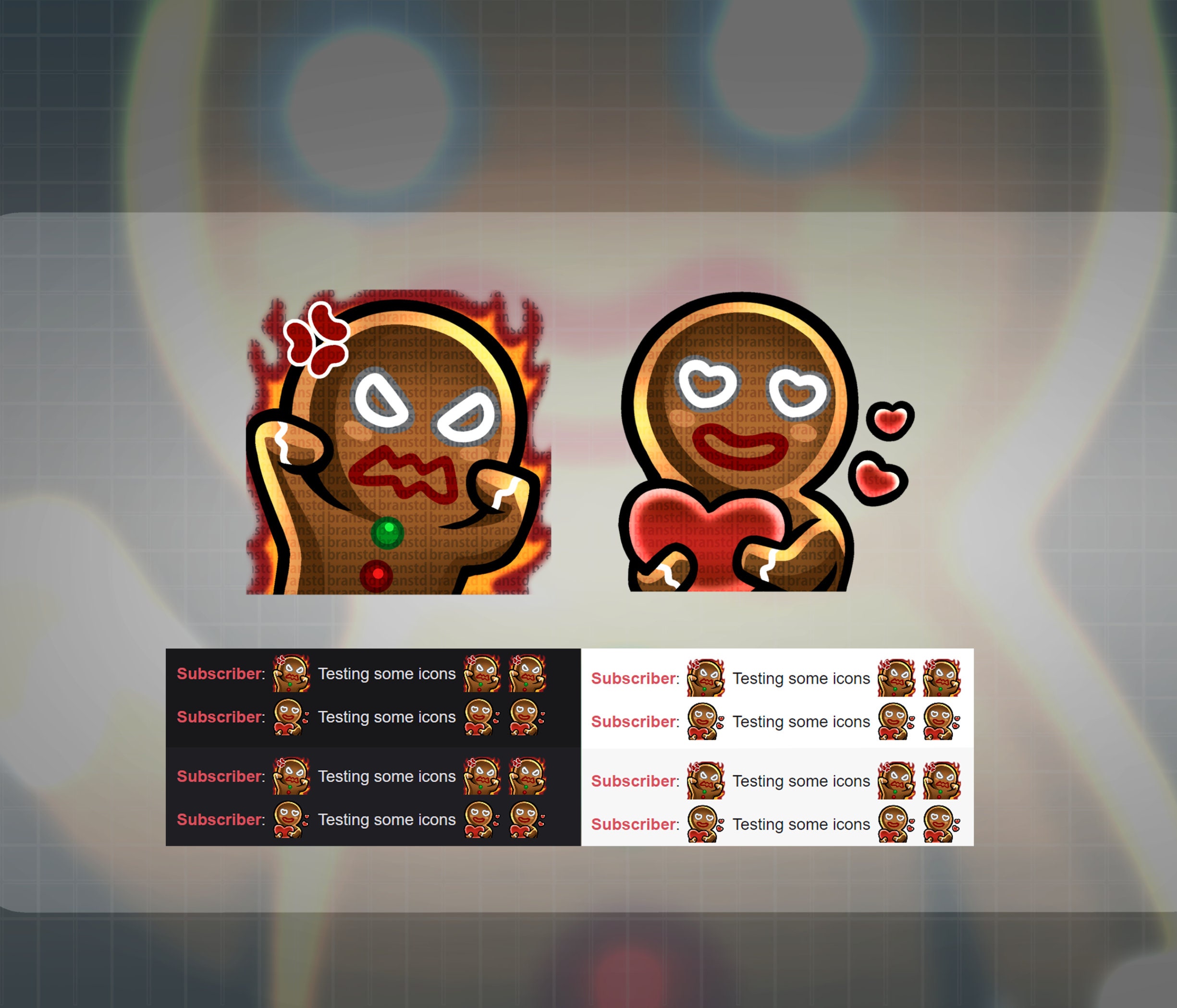 8x Gingerbread Man Twitch Emotes Gingerbread Twitch Emotes Christmas ...