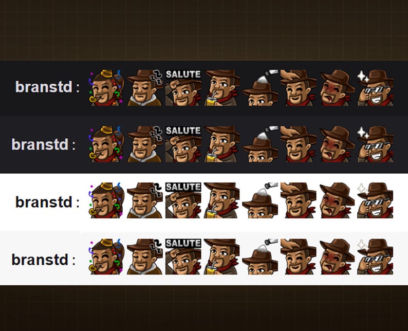 Twitch Emotes Mega Pack - Cowboy Emotes - Etsy