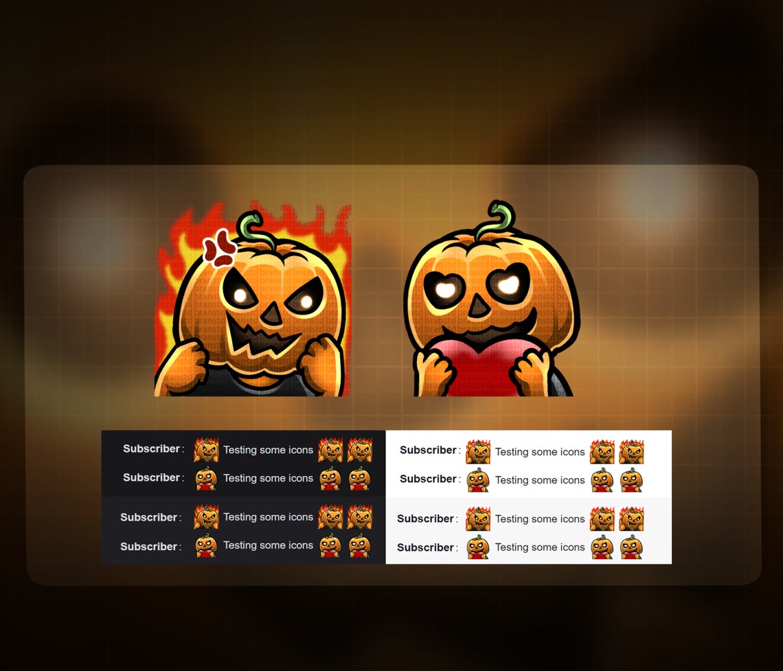 8x Pumpkin Twitch Emotes Pumpkin Twitch Emotes Pumpkin - Etsy