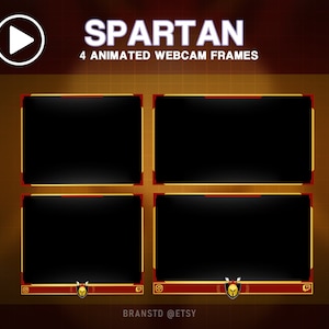 Spartan Stream Package: Red & Gold Twitch Overlay (digital Download) - Etsy
