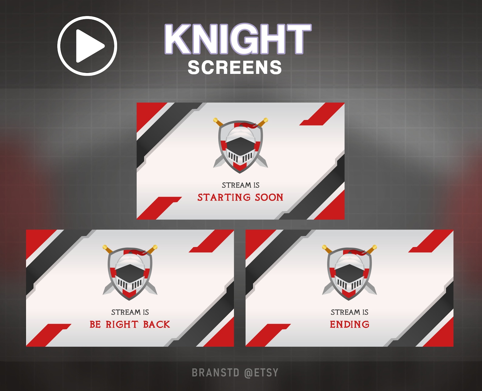 Knight Stream Pack Stream Package Knight Screens Knight Twitch Overlay ...