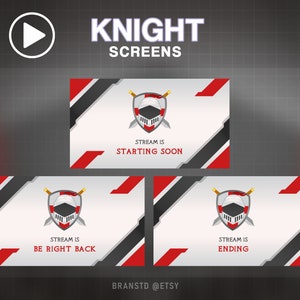 Knight Stream Package: Animated Twitch Overlay (digital Download) - Etsy