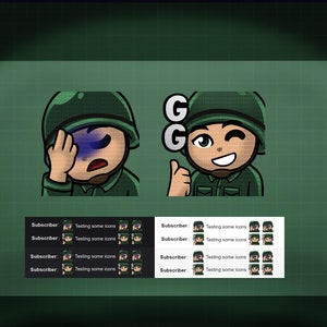 Soldier Twitch Emotes: Army Stream Emotes (digital Download) - Etsy