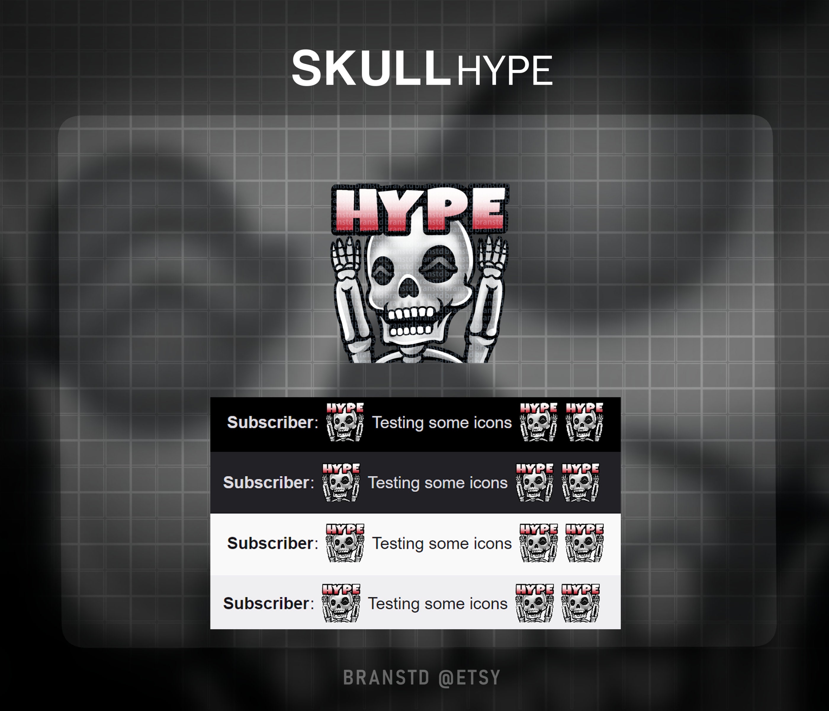 6 X Skull Twitch Emotes - Skeleton Twitch Emotes - Etsy