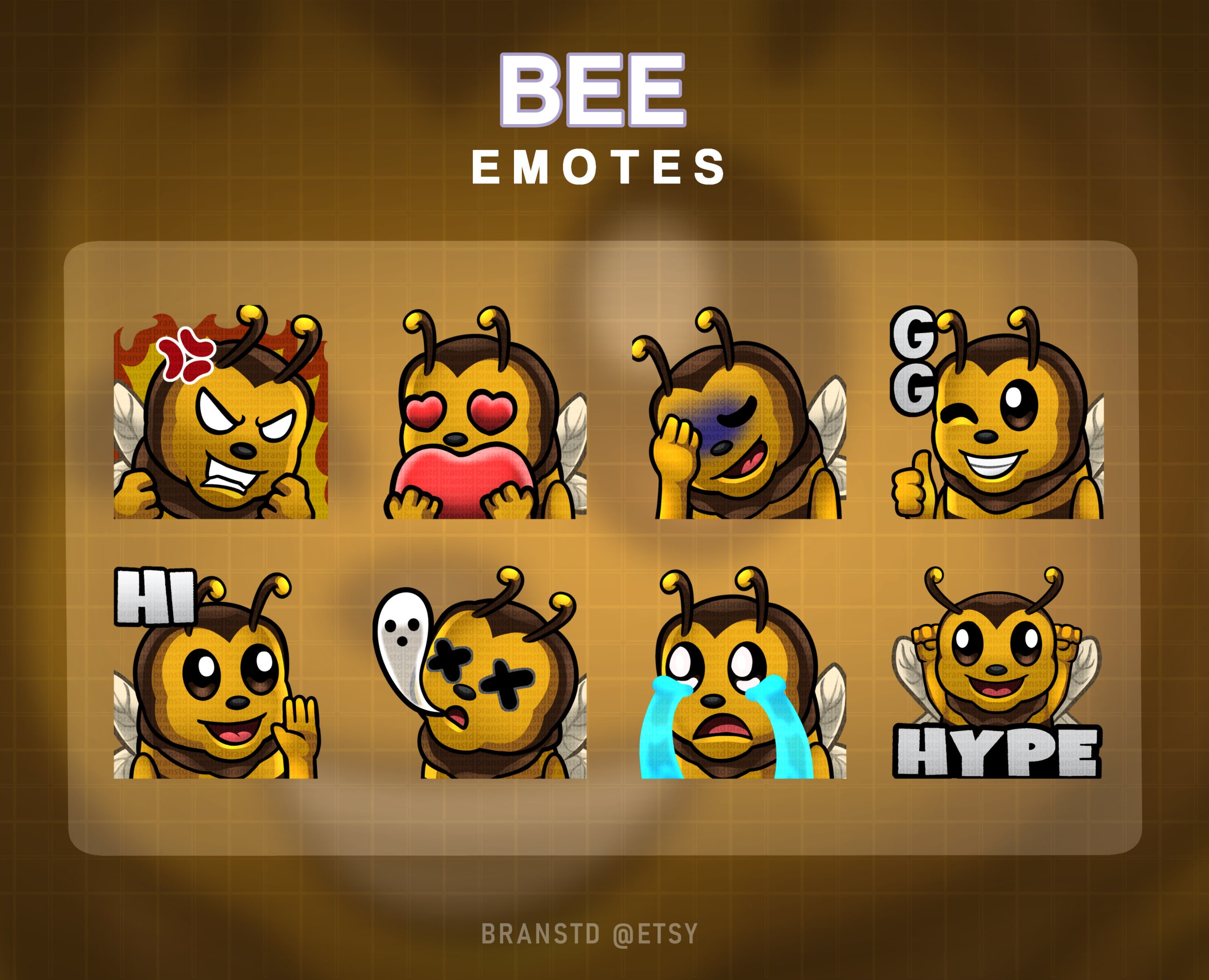 8 X Bee Twitch Emotes Hornet Twitch Emotes - Etsy