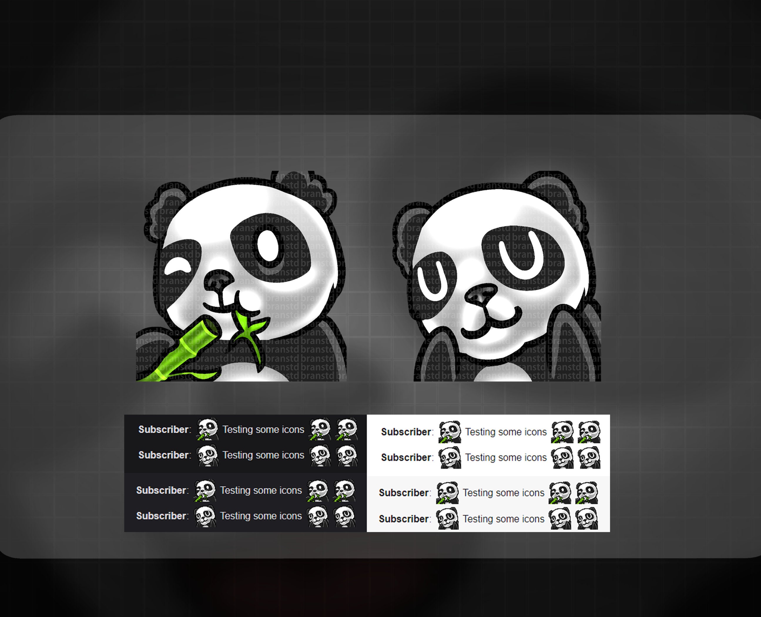 8 X Panda Twitch Emotes - Panda Twitch Emotes - Etsy