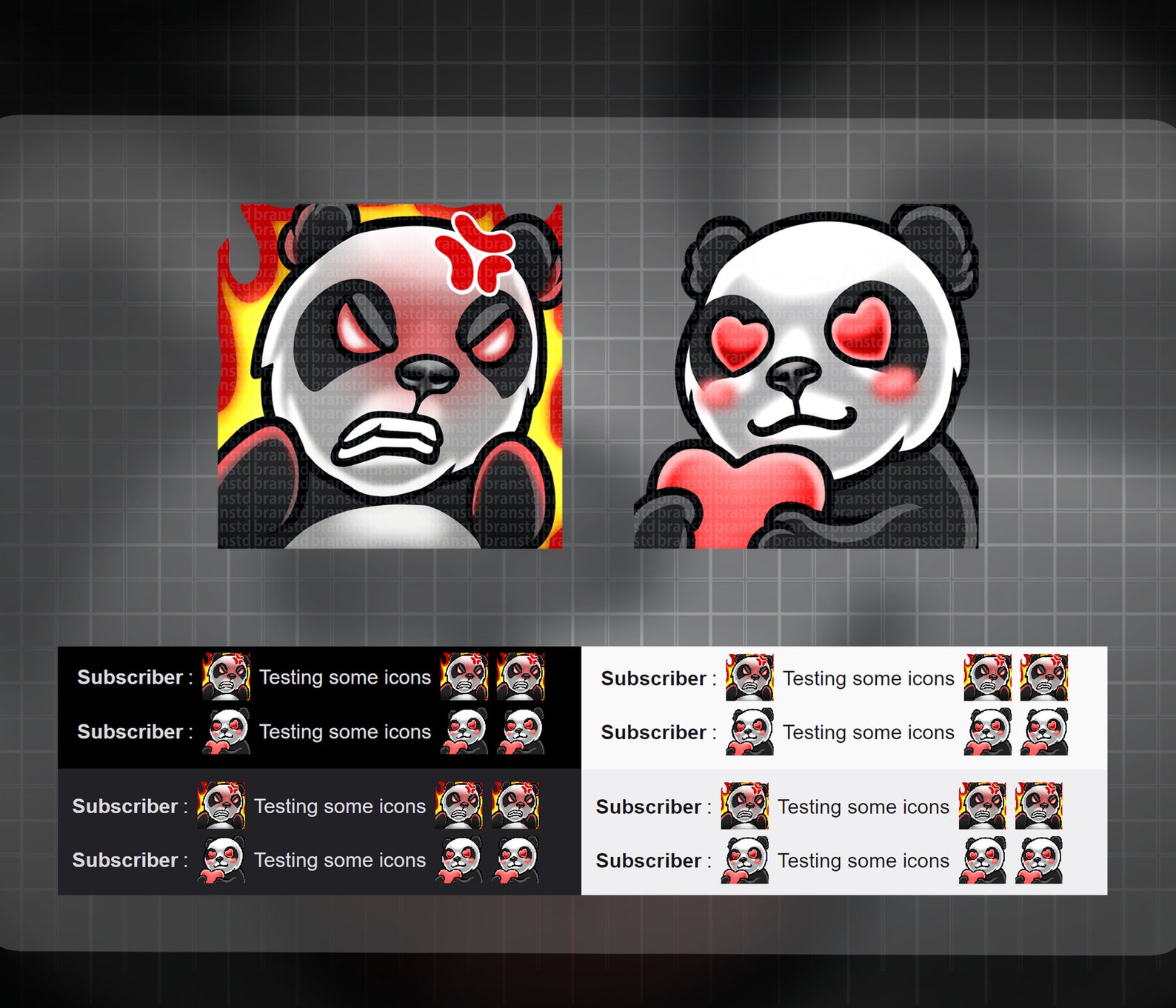 8 X Panda Twitch Emotes - Panda Twitch Emotes - Etsy