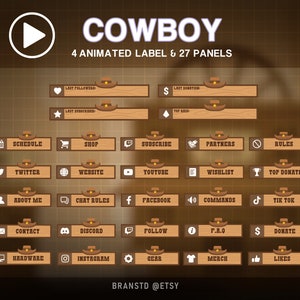 Cowboy Stream Pack - Stream Package - Western Screens - Wild West ...
