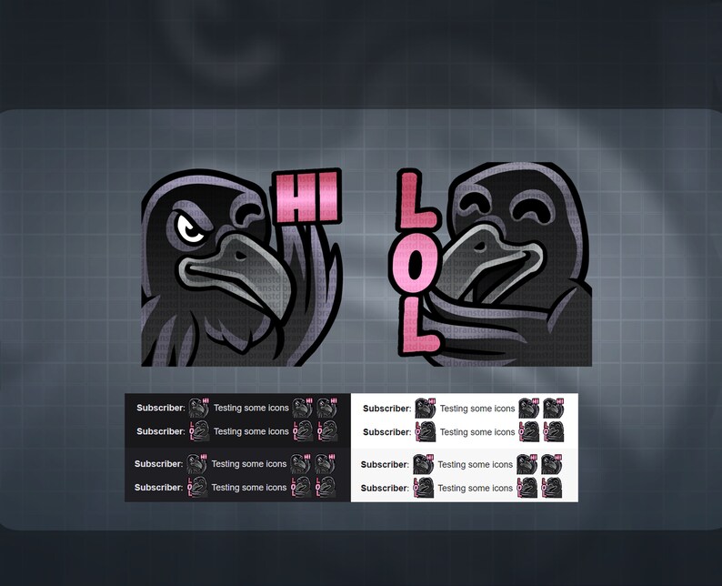 6x Raven Emotes - Raven Emotes - Twitch Emotes - Etsy