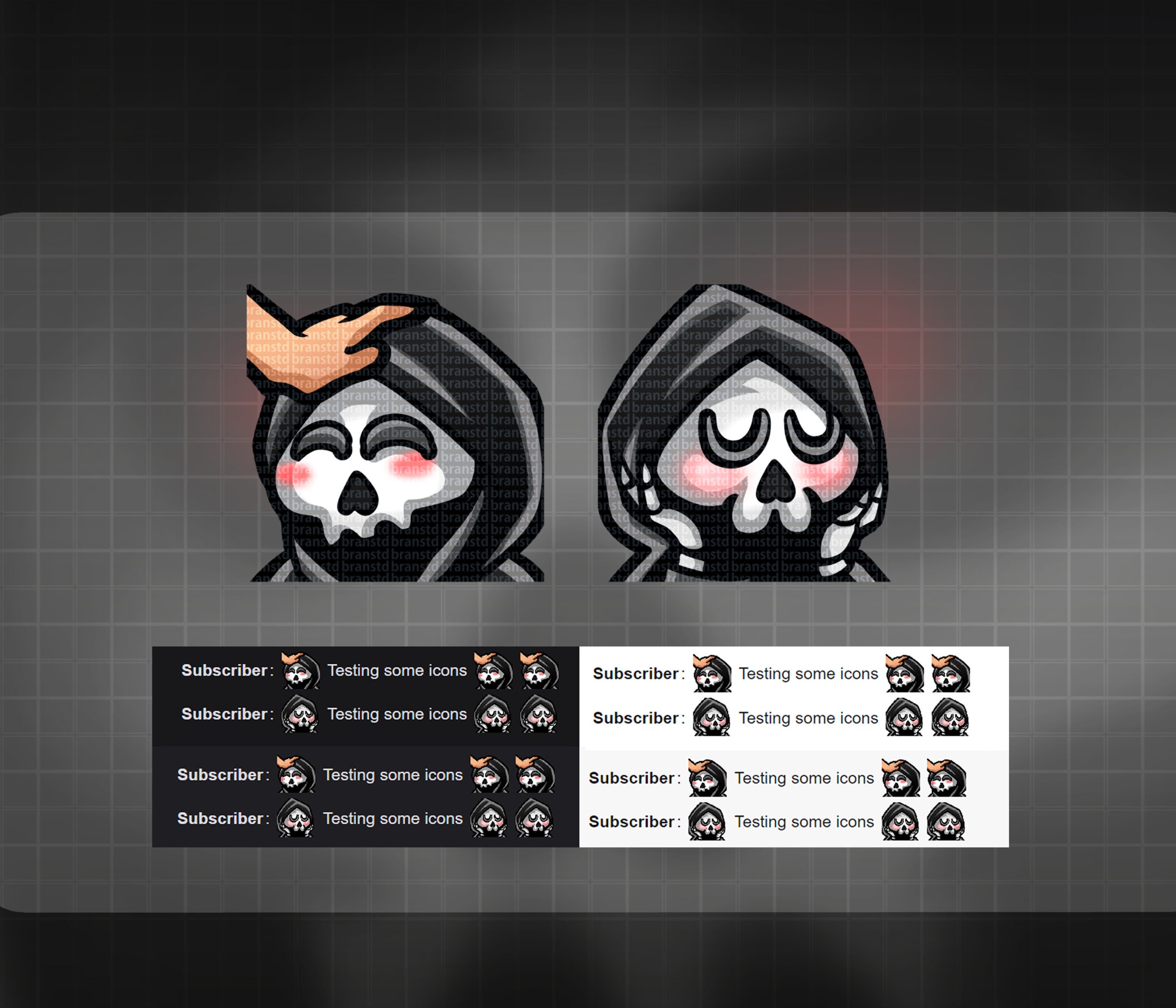 8 X Skull Reaper Twitch Emotes Reaper Twitch Emotes Skull Twitch Emotes ...