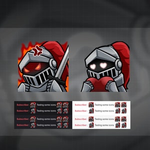 8x Knight Twitch Emotes - Crusader Twitch Emotes - Warrior Twitch ...