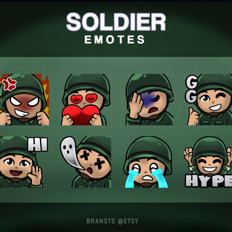 Twitch Military Emotes - Etsy