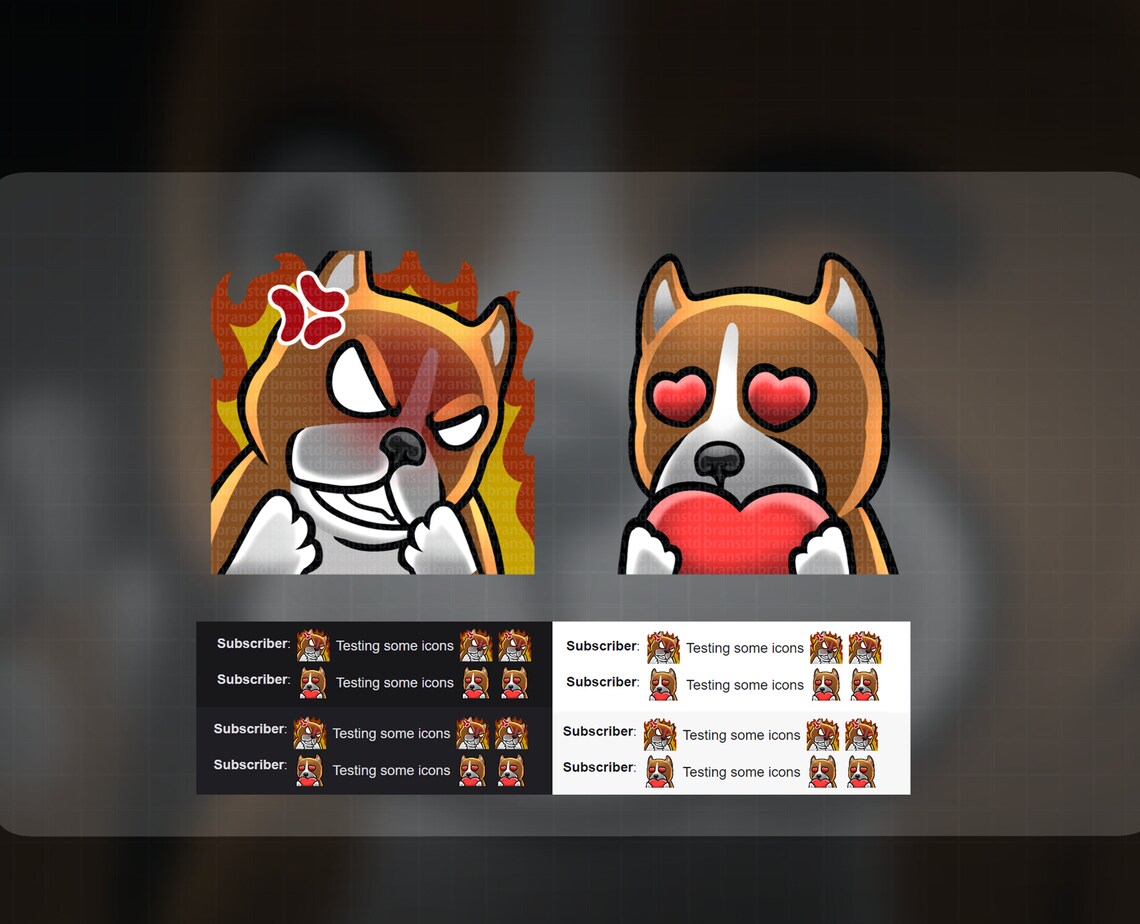 8 X Dog Twitch Emotes Pitbull Twitch Emotes - Etsy