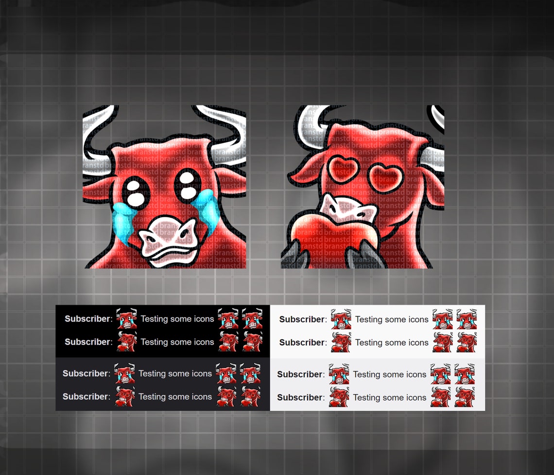 6x Bull Emotes Buffalo Emotes Twitch Emotes - Etsy