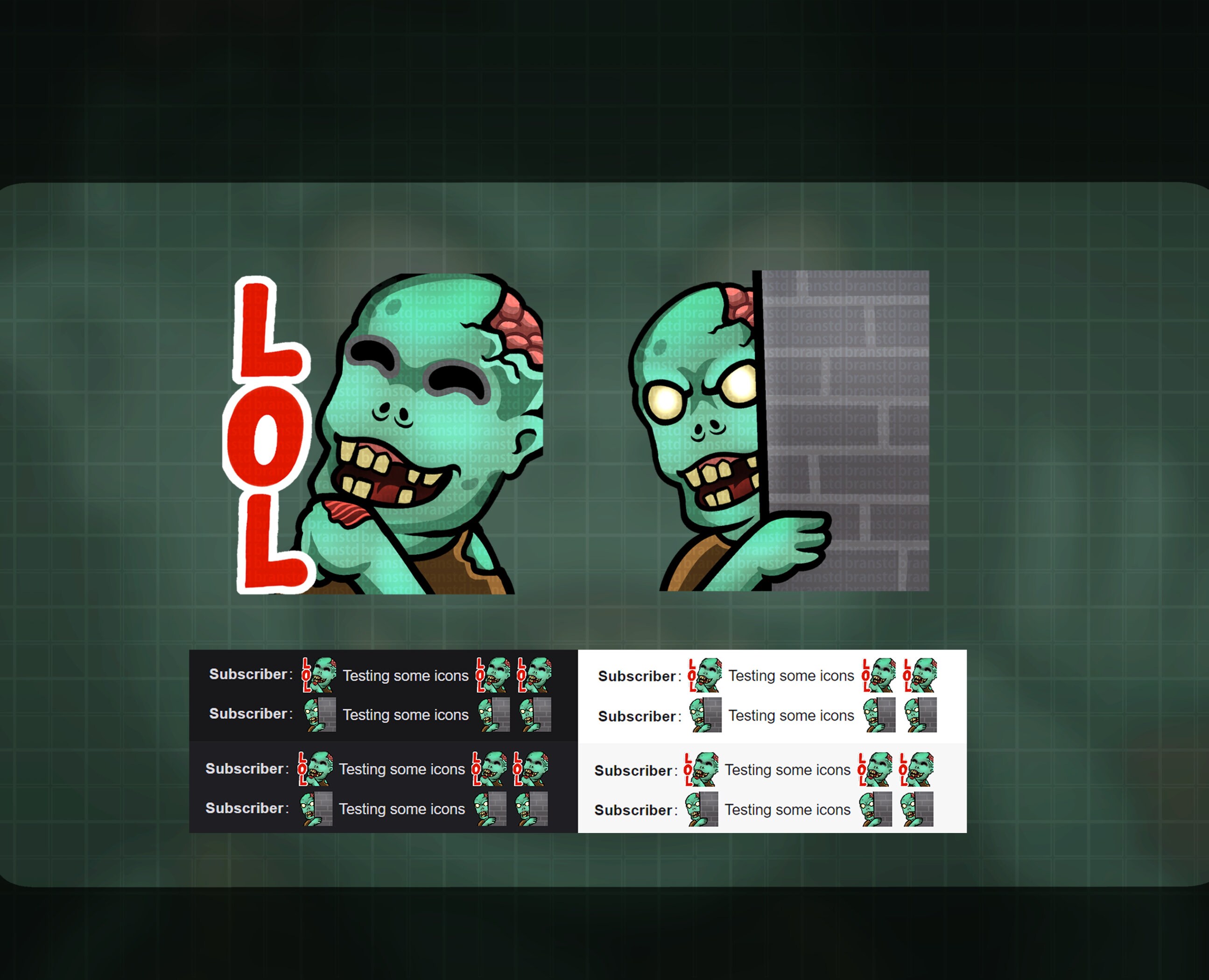 8 X Zombie Twitch Emotes Zombie Twitch Emotes - Etsy