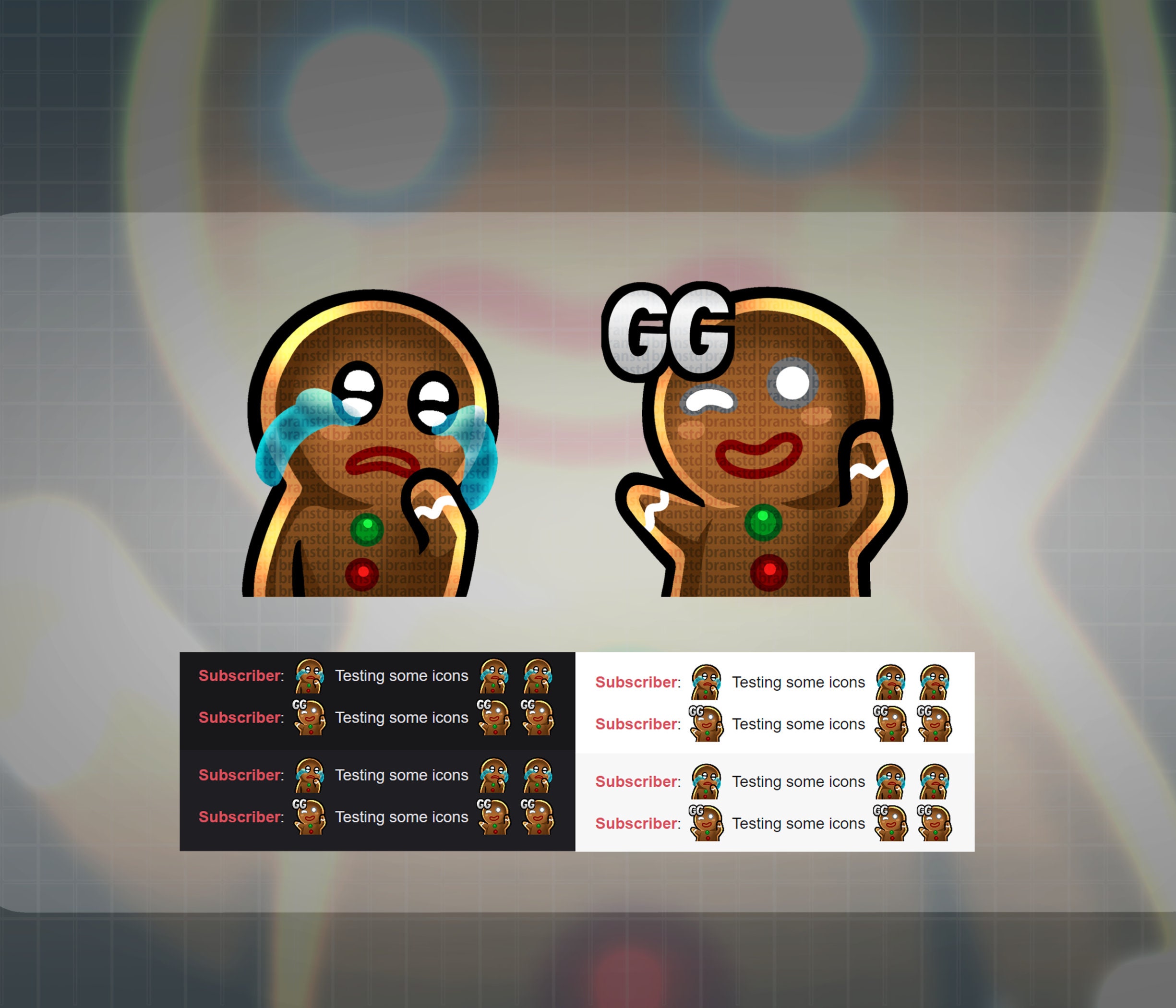 8x Gingerbread Man Twitch Emotes Gingerbread Twitch Emotes Christmas ...