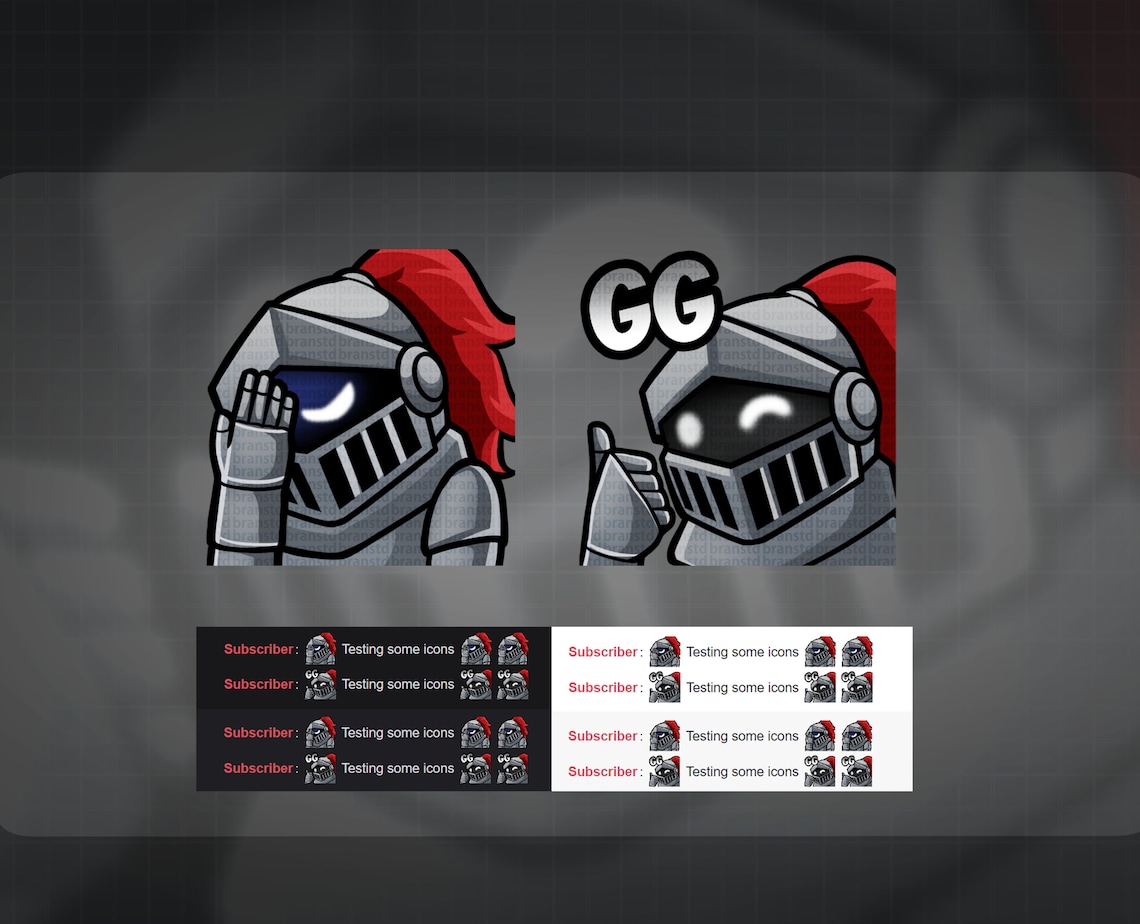 8x Knight Twitch Emotes Crusader Twitch Emotes Warrior - Etsy
