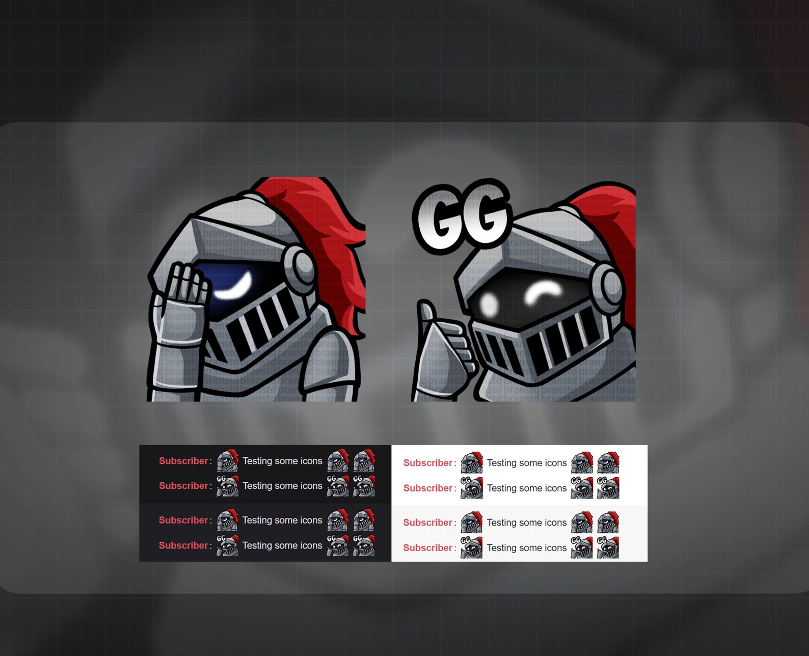 8x Knight Twitch Emotes - Crusader Twitch Emotes - Warrior Twitch ...