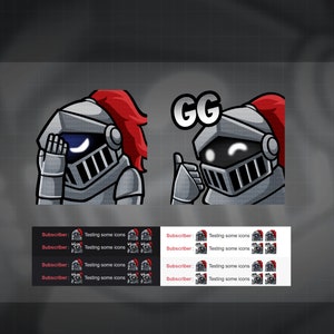8x Knight Twitch Emotes - Crusader Twitch Emotes - Warrior Twitch ...