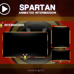 Spartan Stream Package: Red & Gold Twitch Overlay (digital Download) - Etsy