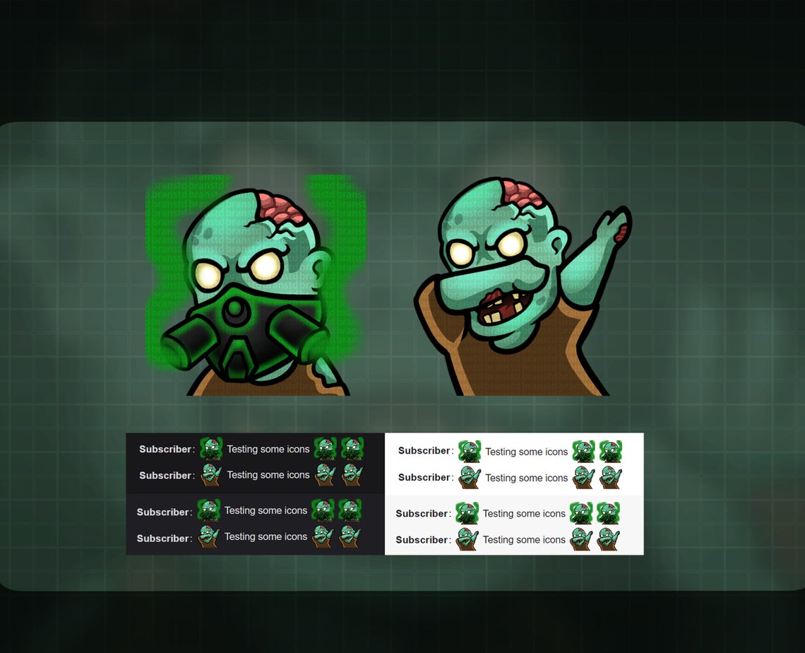 8 X Zombie Twitch Emotes Zombie Twitch Emotes - Etsy