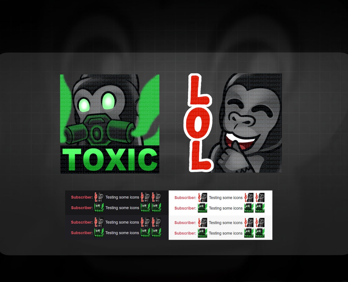 6 X Gorilla Twitch Emotes for Twitch, Discord, Mixer or Youtube - Etsy ...