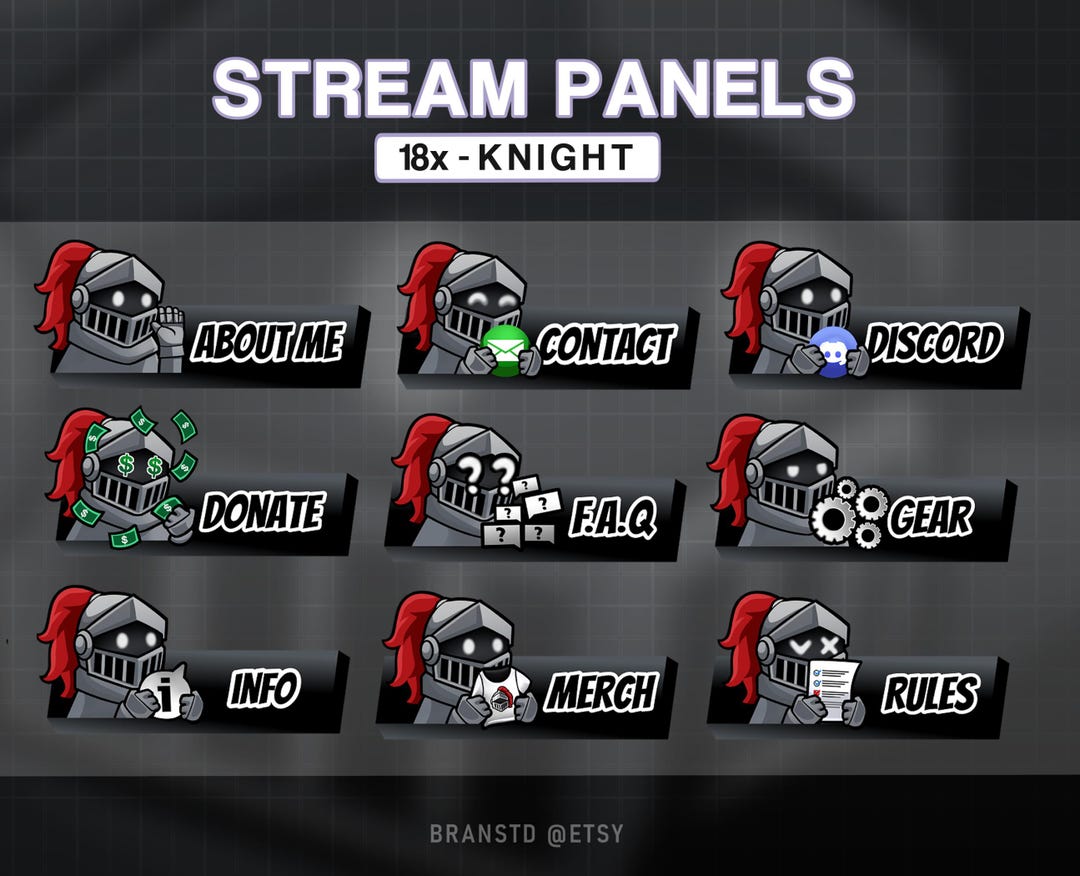18x Knight Twitch Panels Package - Etsy