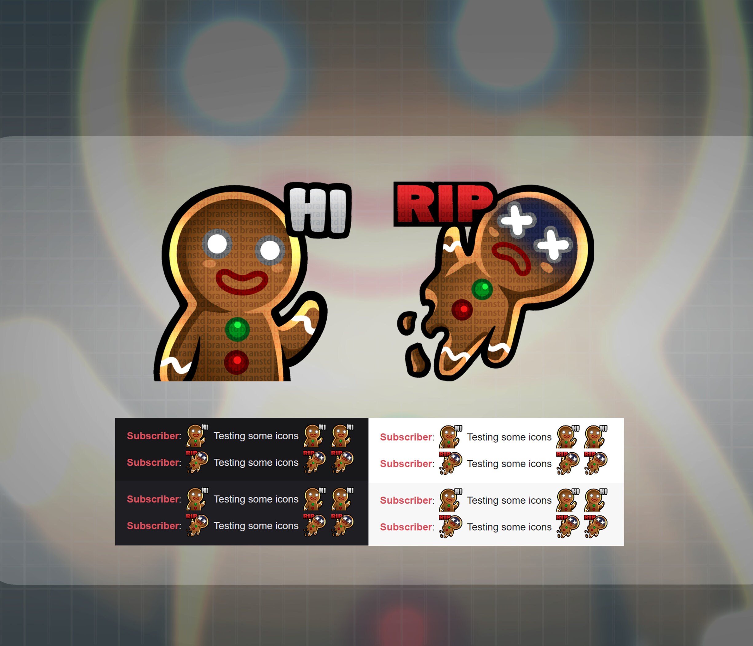 8x Gingerbread Man Twitch Emotes Gingerbread Twitch Emotes Christmas ...