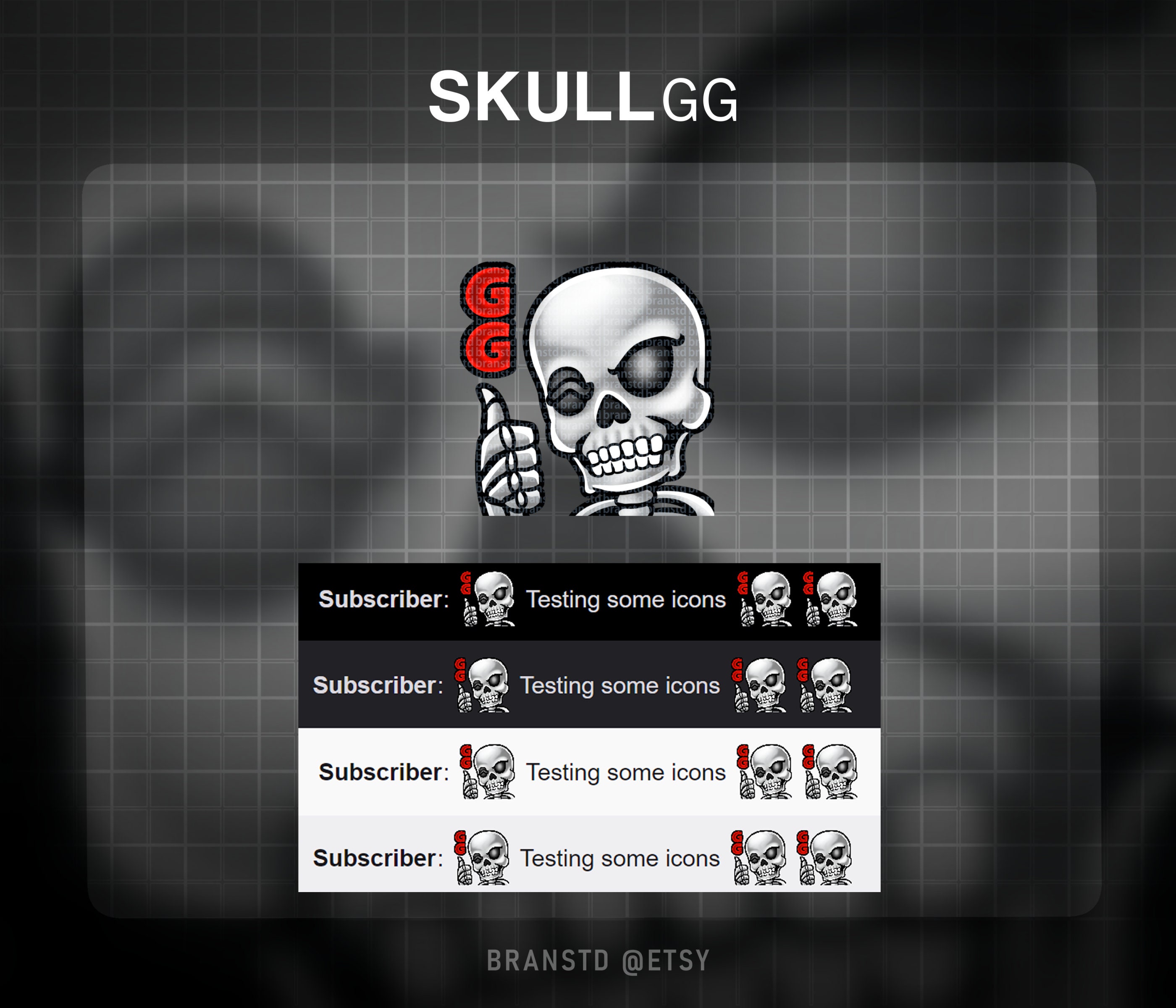 6 X Skull Twitch Emotes - Skeleton Twitch Emotes - Etsy