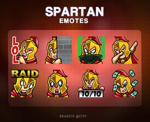 8x Spartan Twitch Emotes Sparta Twitch Emotes Warrior - Etsy Australia