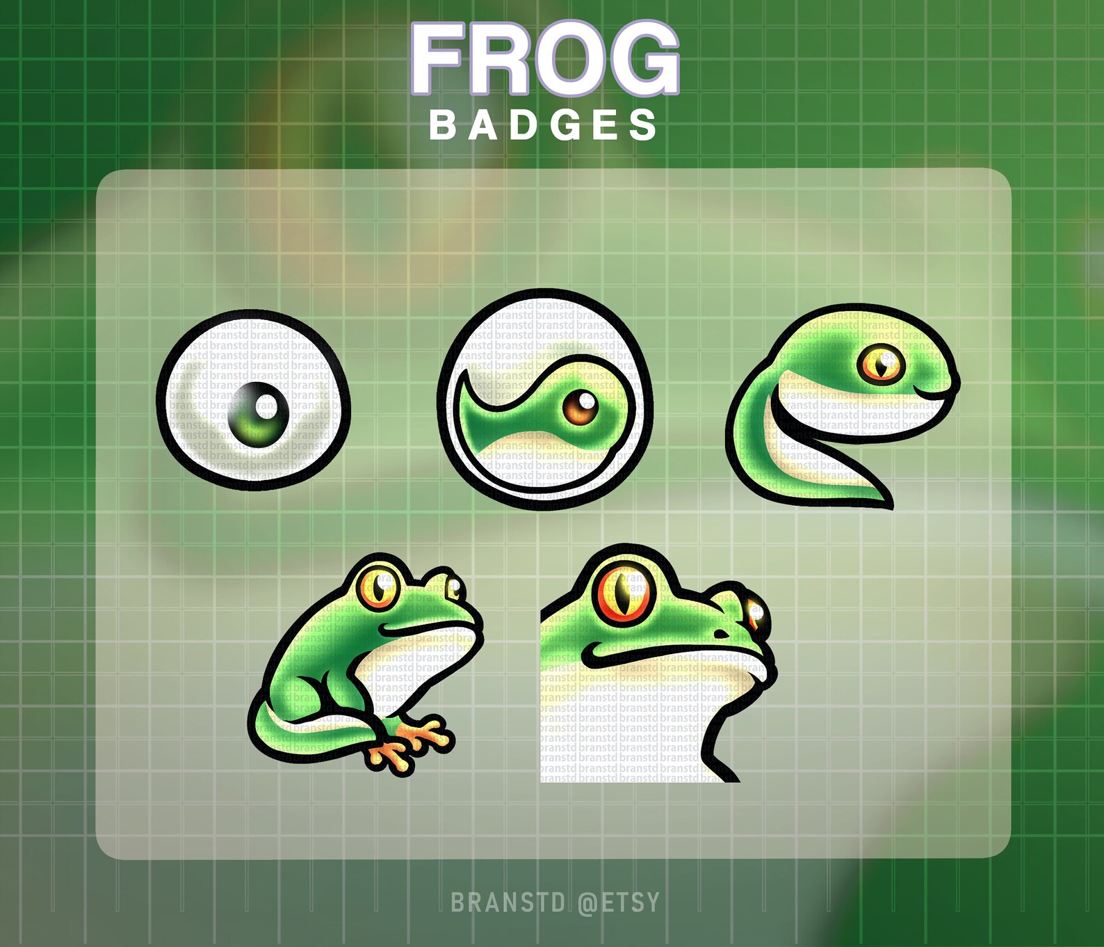 5x Frog Badges - Frog Twitch Badges - Twitch Badges - Etsy