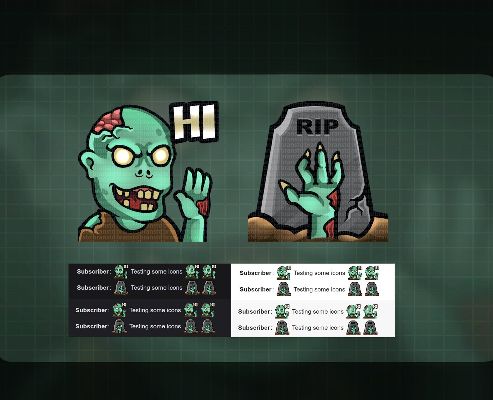 8 X Zombie Twitch Emotes Zombie Twitch Emotes - Etsy