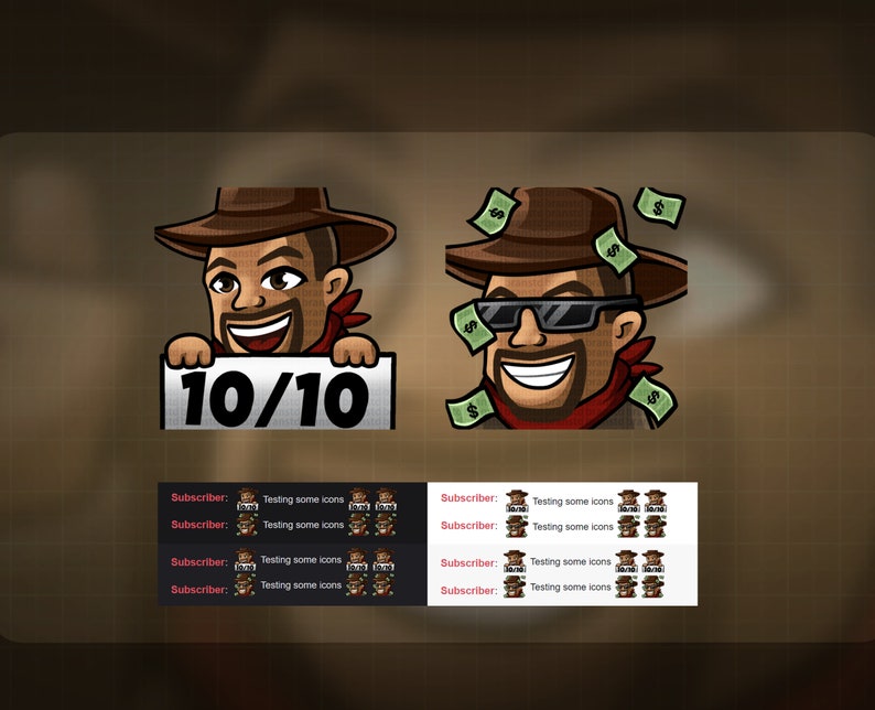Cowboy Twitch Emotes: Wild West Streamer Emotes (digital Download ...