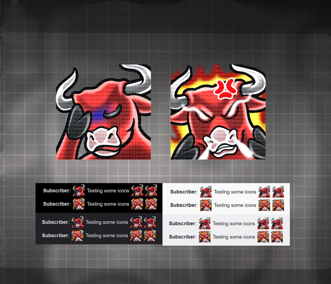 6x Bull Emotes Buffalo Emotes Twitch Emotes - Etsy
