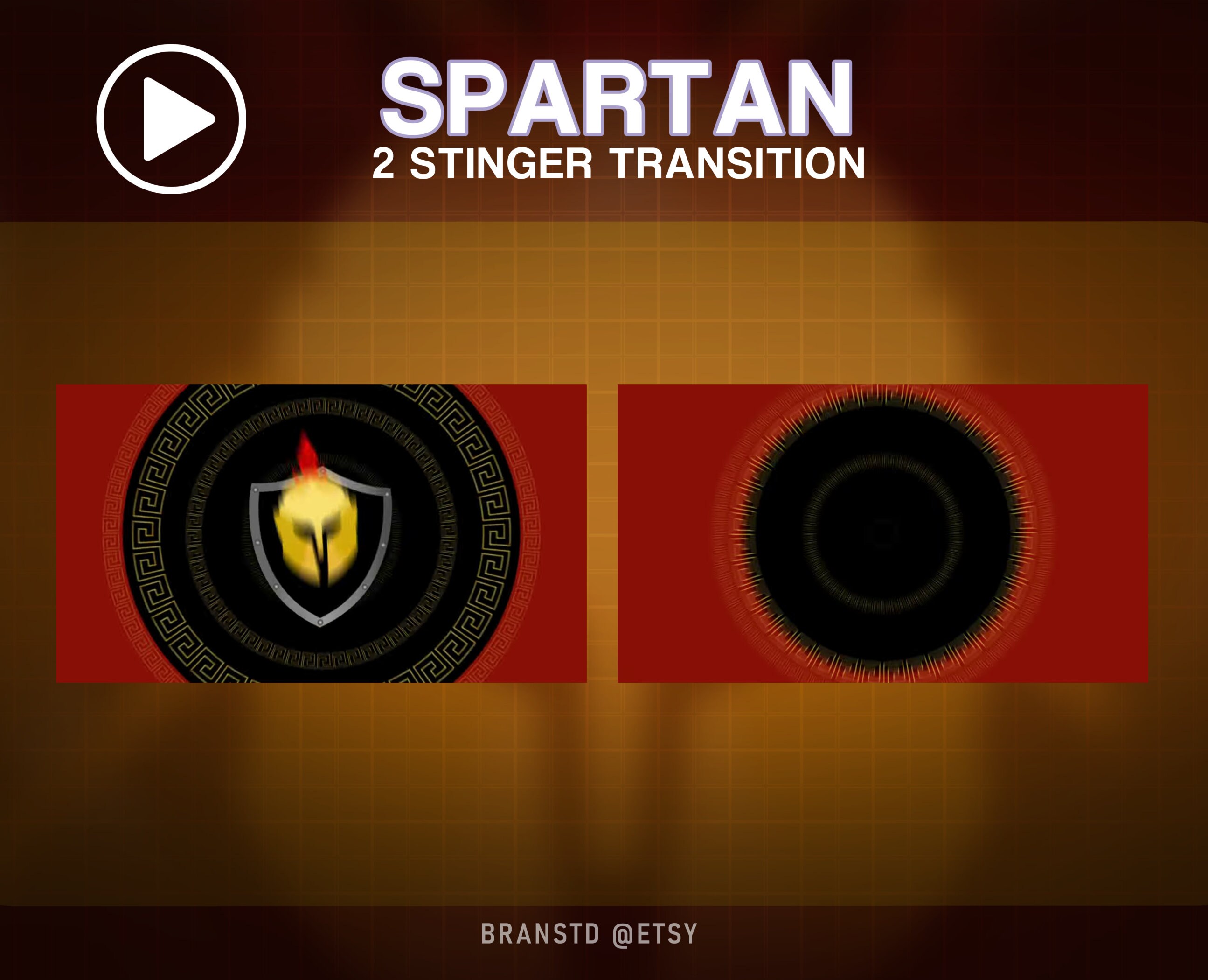 Spartan Stream Package: Red & Gold Twitch Overlay (digital Download) - Etsy