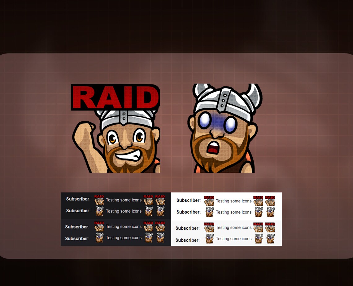 8x Viking Twitch Emotes Viking Twitch Emotes Warrior - Etsy