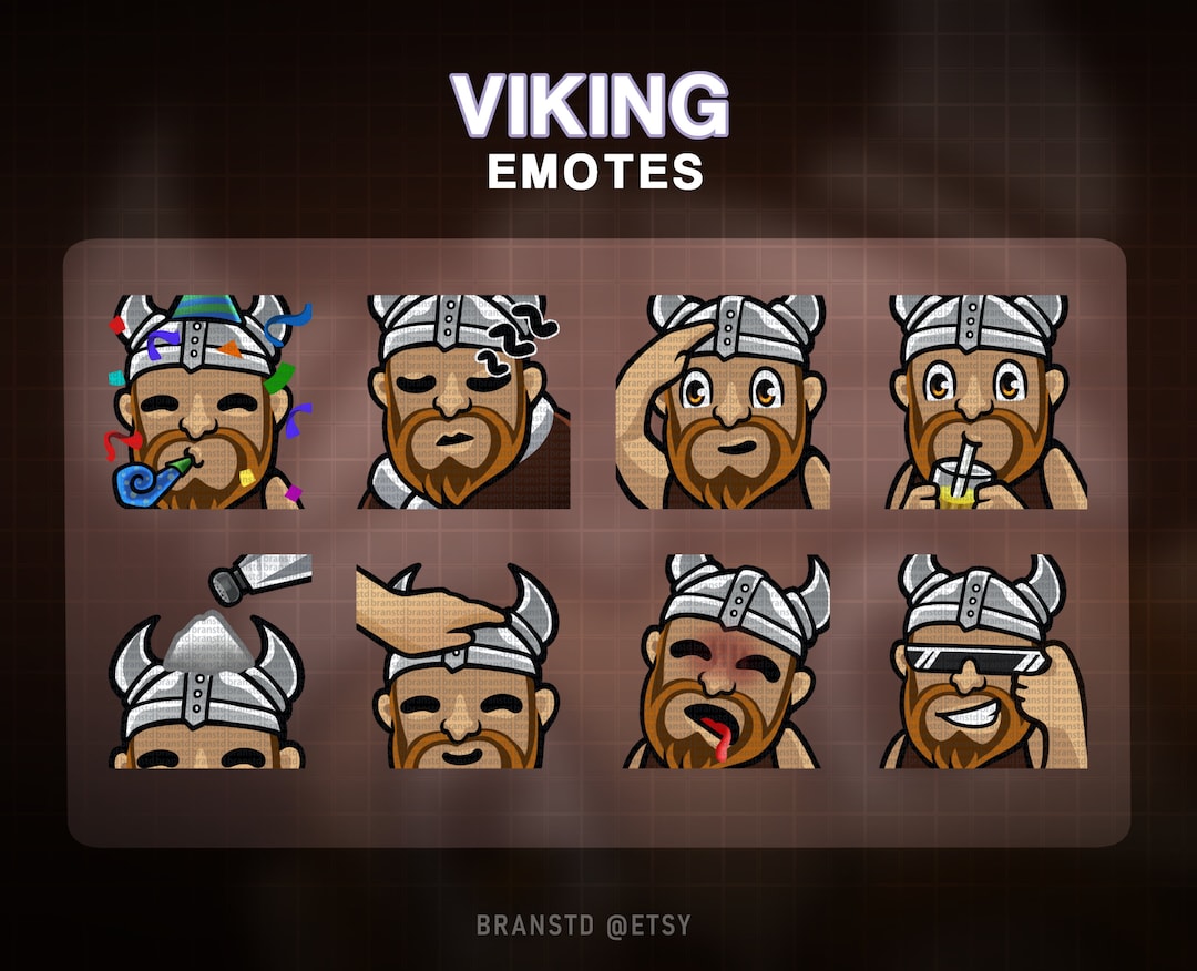 8x Viking Twitch Emotes - Viking Twitch Emotes - Warrior Twitch Emotes ...