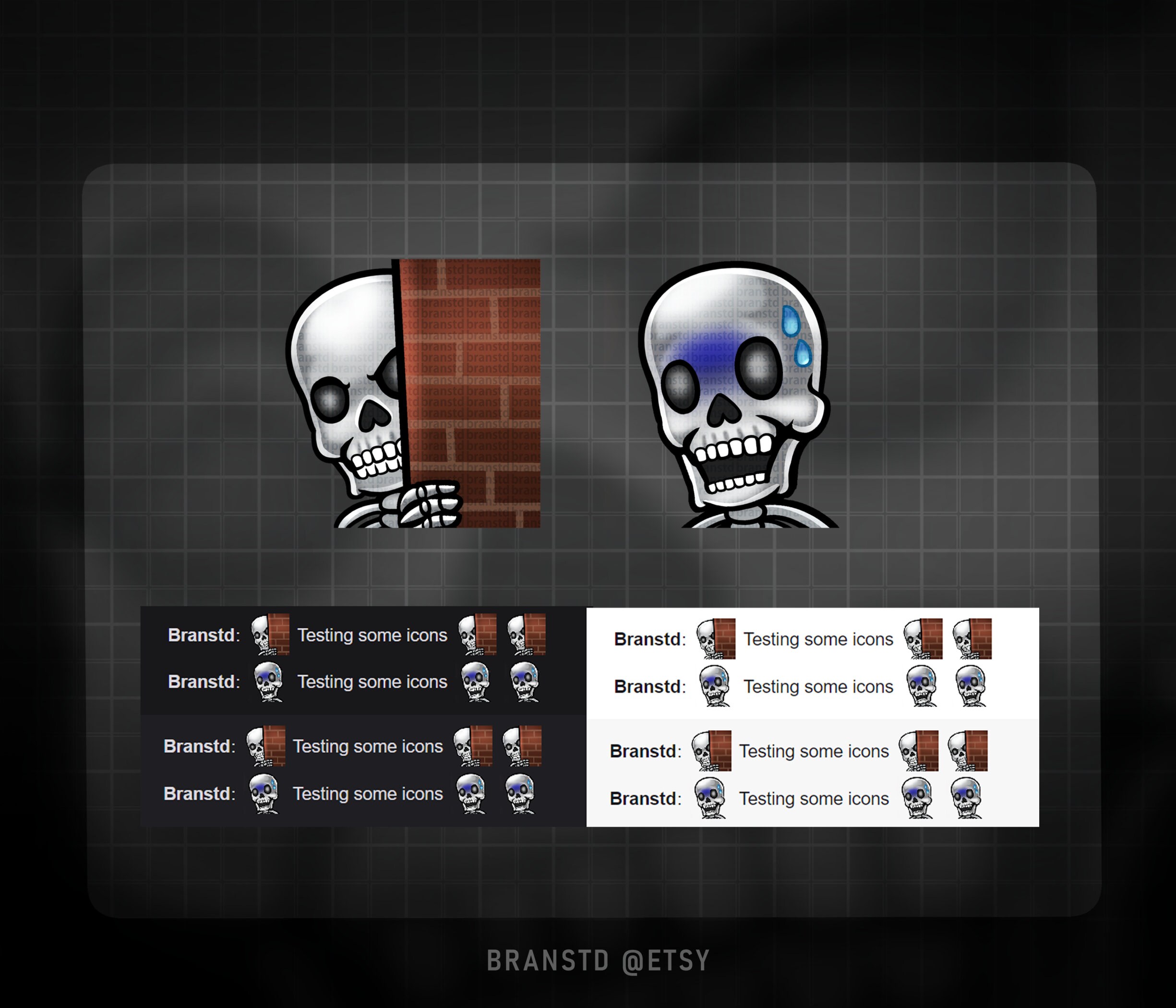 6 X Skull Twitch Emotes - Skeleton Twitch Emotes - Etsy