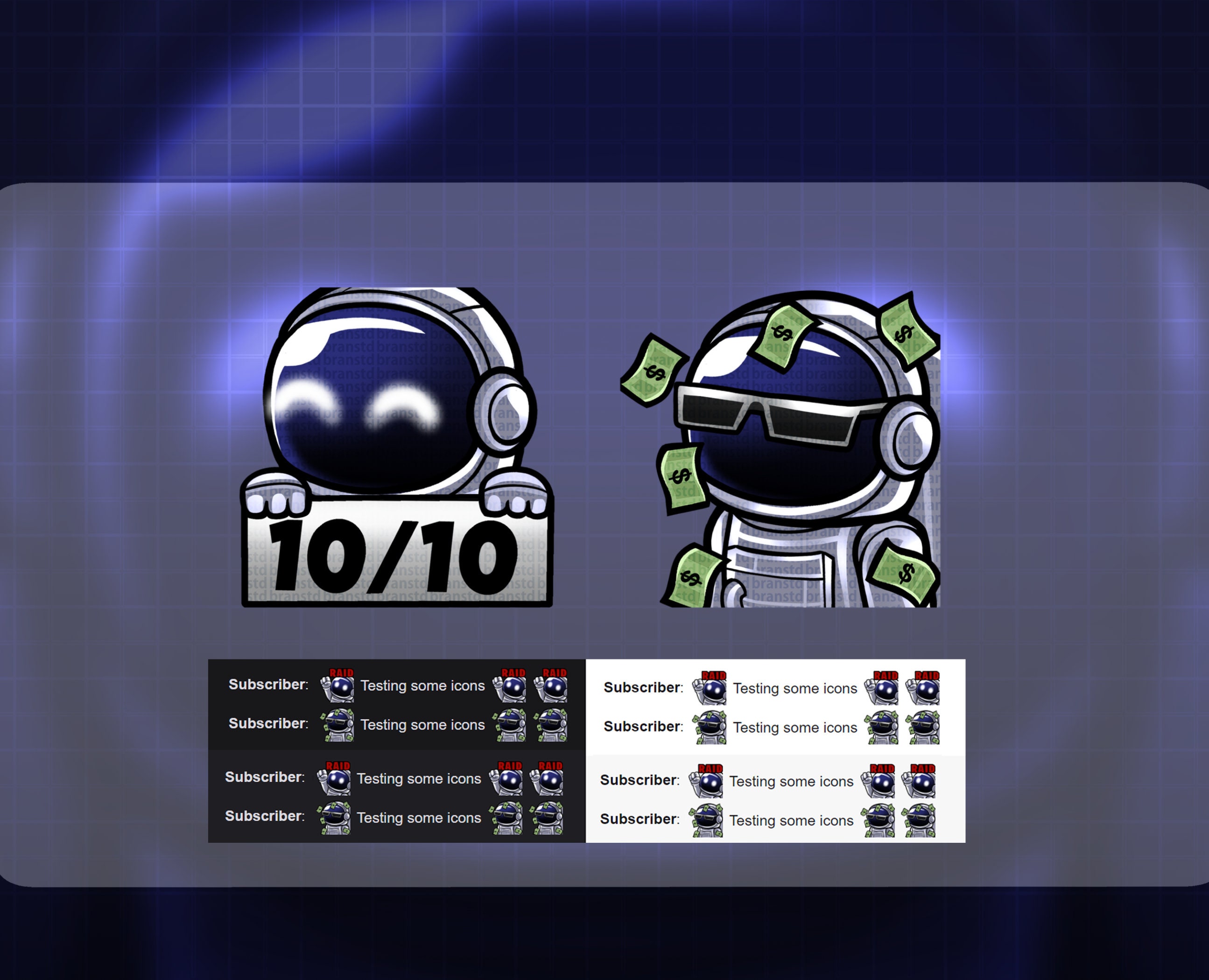 8 X Astronaut Twitch Emotes Spaceman Twitch Emotes - Etsy