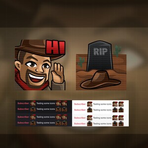 Cowboy Twitch Emotes: Wild West Stream Emotes (digital Download) - Etsy