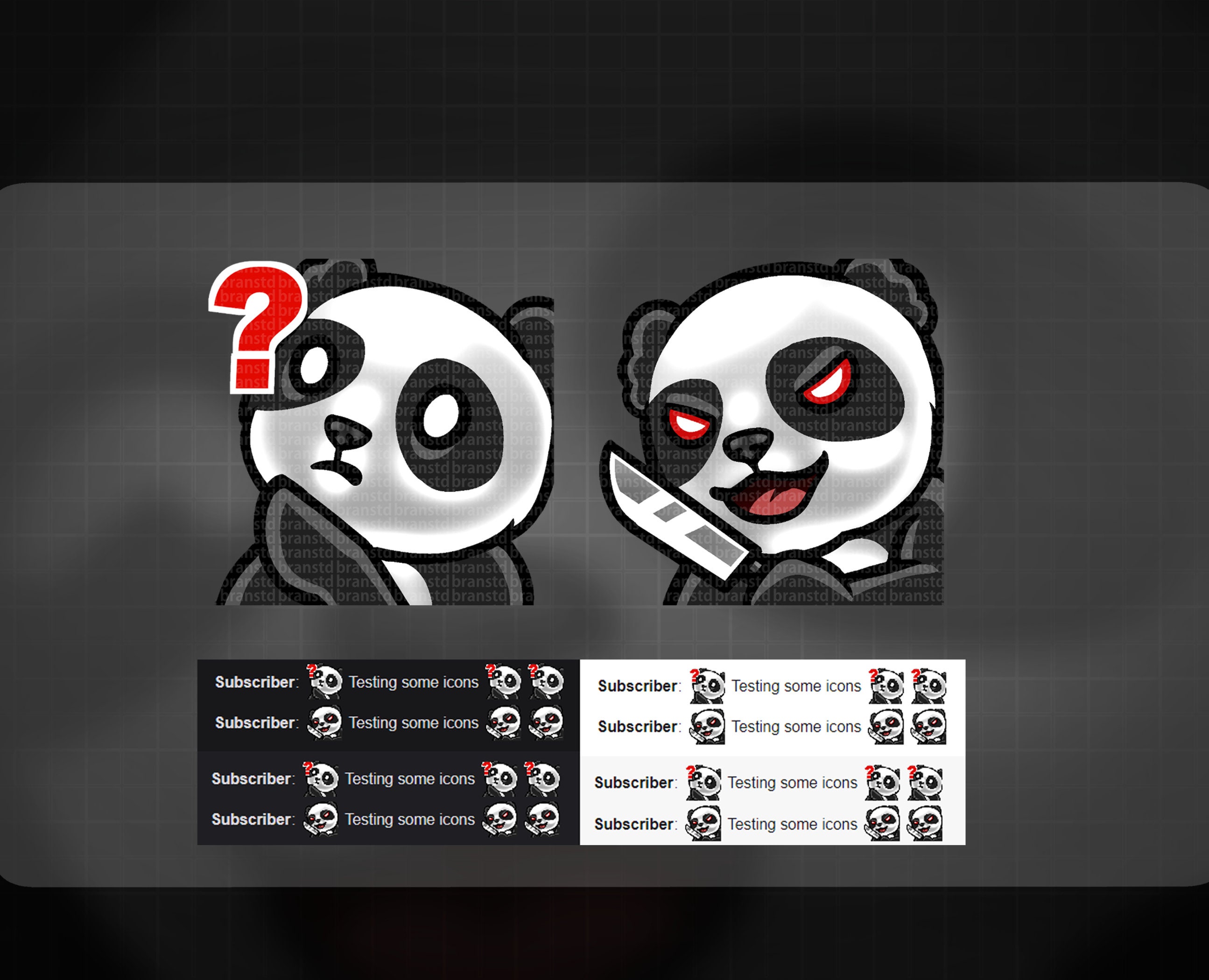 8 X Panda Twitch Emotes Panda Twitch Emotes - Etsy
