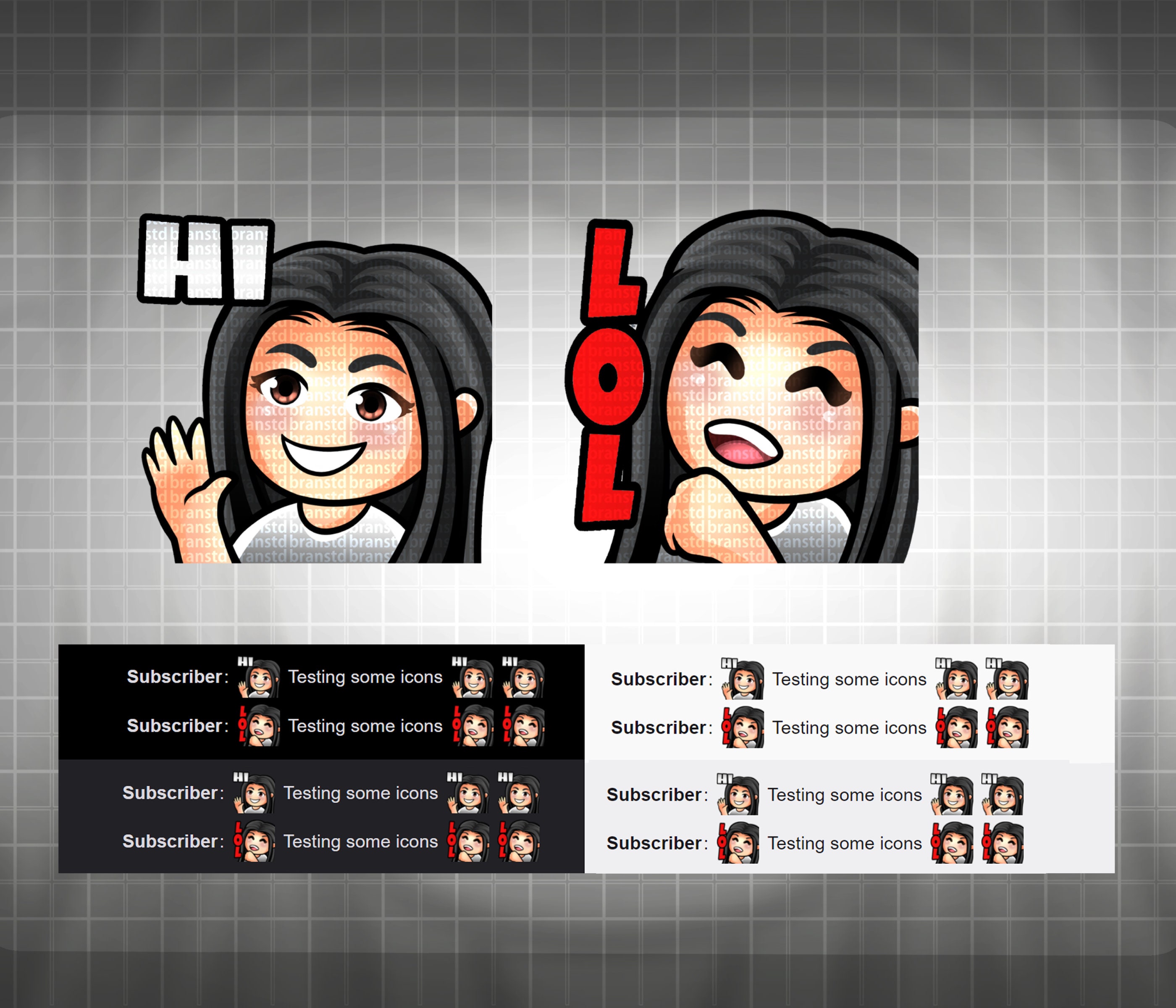 8x Girl Emotes Girl Twitch Emotes - Etsy